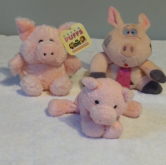 Toys | Pig Stuffed Animal Bundle Toy Lot Russ Silly Slammers Cream Puffs | Poshmark